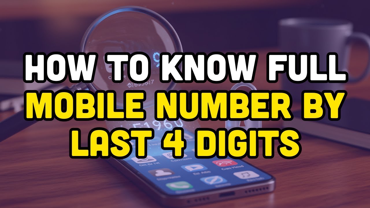 How to know full mobile number by last 4 digits? - YouTube