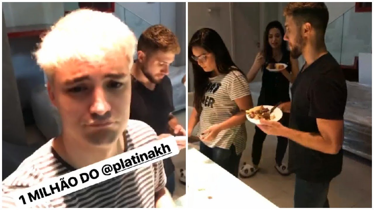 FELIPE NETO COMEMORANDO 1 MILHÃO DO BRUNO - YouTube