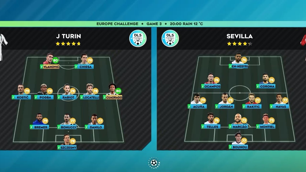 DLS 23 | Juventus vs Sevilla | Europe Challenge | Tier-1 | Dream League ...