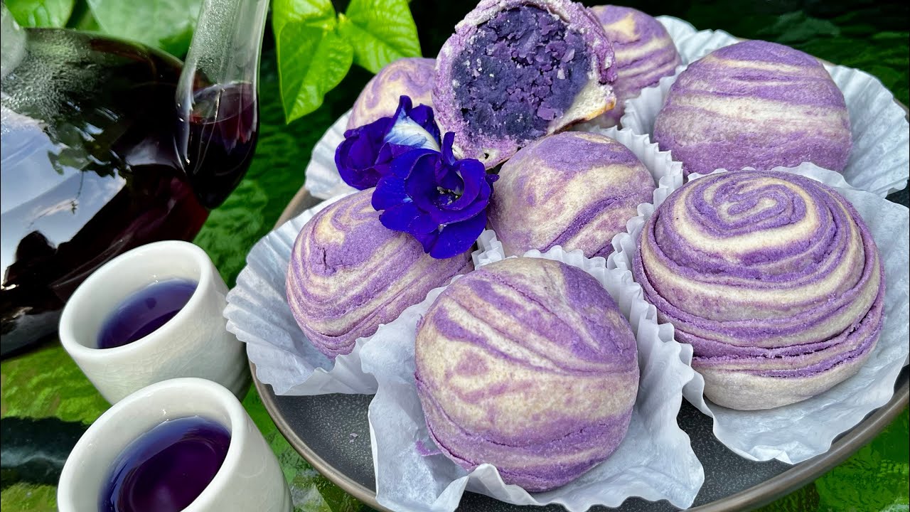 Thousand Layer Mooncakes - Made with Purple Sweet Potatoes - YouTube