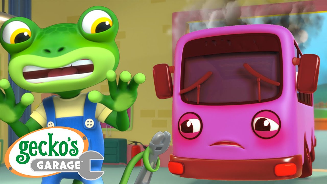 Bobby The Bus' Mysterious Illness｜Gecko's Garage｜Funny Cartoon For Kids ...