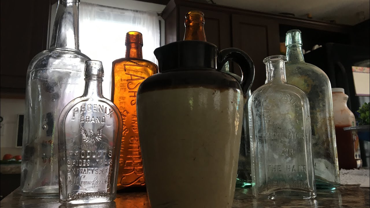 Bottle digging in the Temple of Glass - YouTube