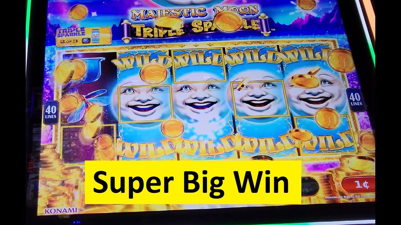 Super Big Win!! Majestic Moon Triple Sparkle! Konami Game - YouTube