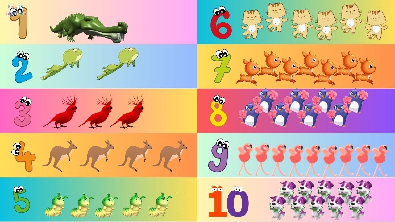 Number Counting Song and Animal Sounds 231 | Nursery Rhymes | Kids TV ...