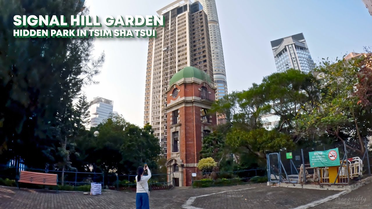 【4K】Signal Hill Garden Walk Tour | Hong Kong | Tsim Sha Tsui - YouTube