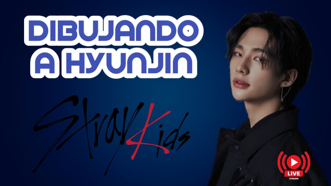 LES ENSEÑO A DIBUJAR A HYUNJIN DE STRAY KIDS en directo + chisme kpop ...