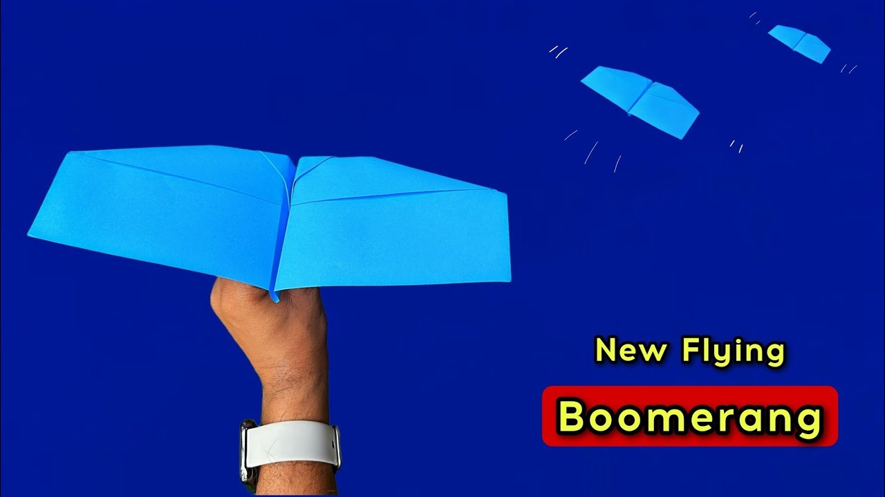 boomerang flying, paper new boomerang plane, how to make easy airplane ...