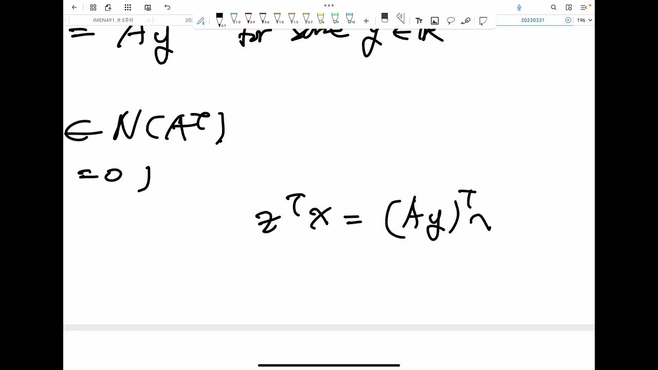 important theorems of orthogonal complement - YouTube