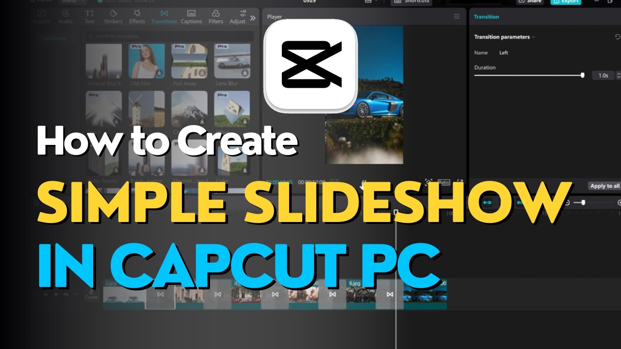 How to Create a Simple Slideshow in CapCut PC - YouTube