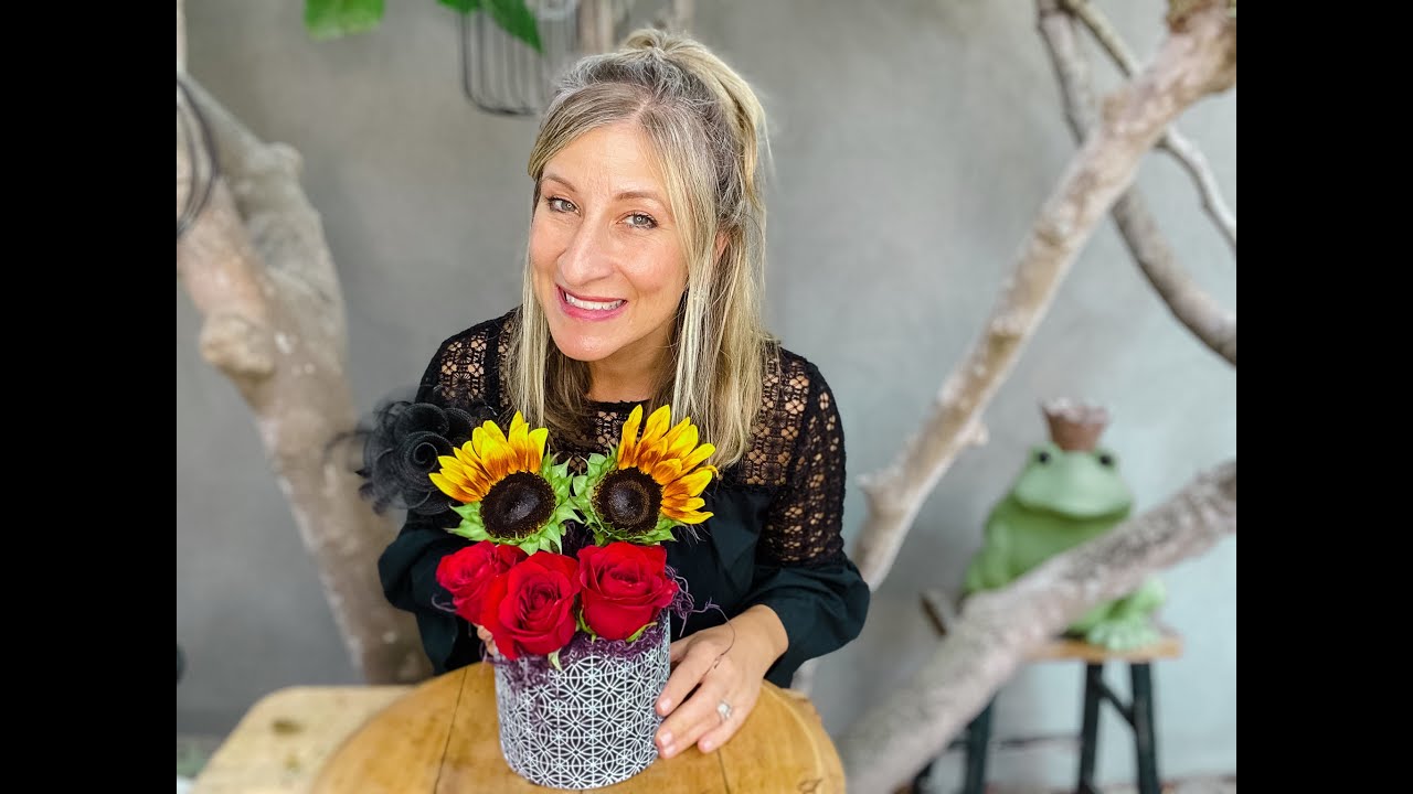 How To Make A Fun Fall Flower Muppet for your Halloween Decor - YouTube