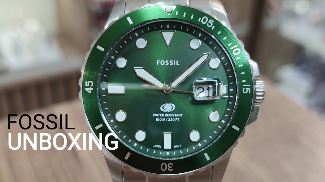 UNBOXING FOSSIL WATCH FS6033 | Battery replacement | Watch stem and ...