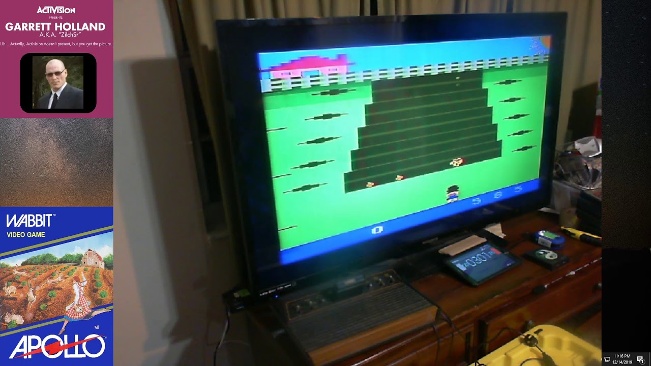Wabbit - Atari 2600 NTSC - Game 1 B/B - 1,300 *WORLD RECORD - MAXOUT ...