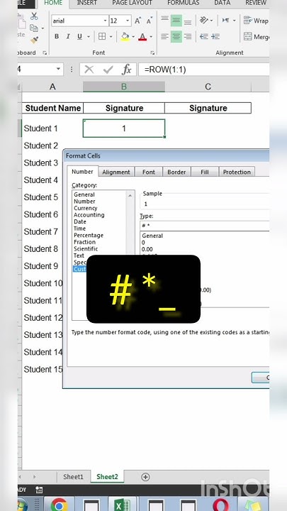 How to make signature list in ms excel #excel #spreadsheetmagic - YouTube