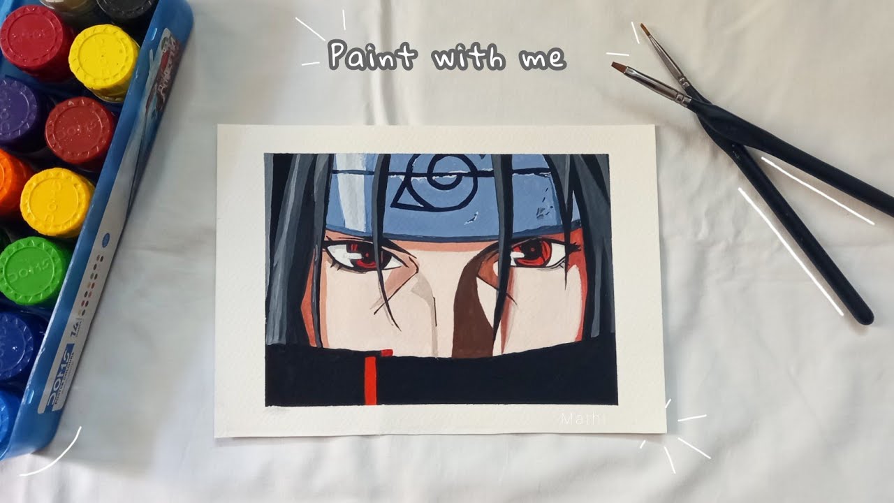 Painting Itachi Uchiha of Naruto/Naruto anime/ Naruto painting - YouTube