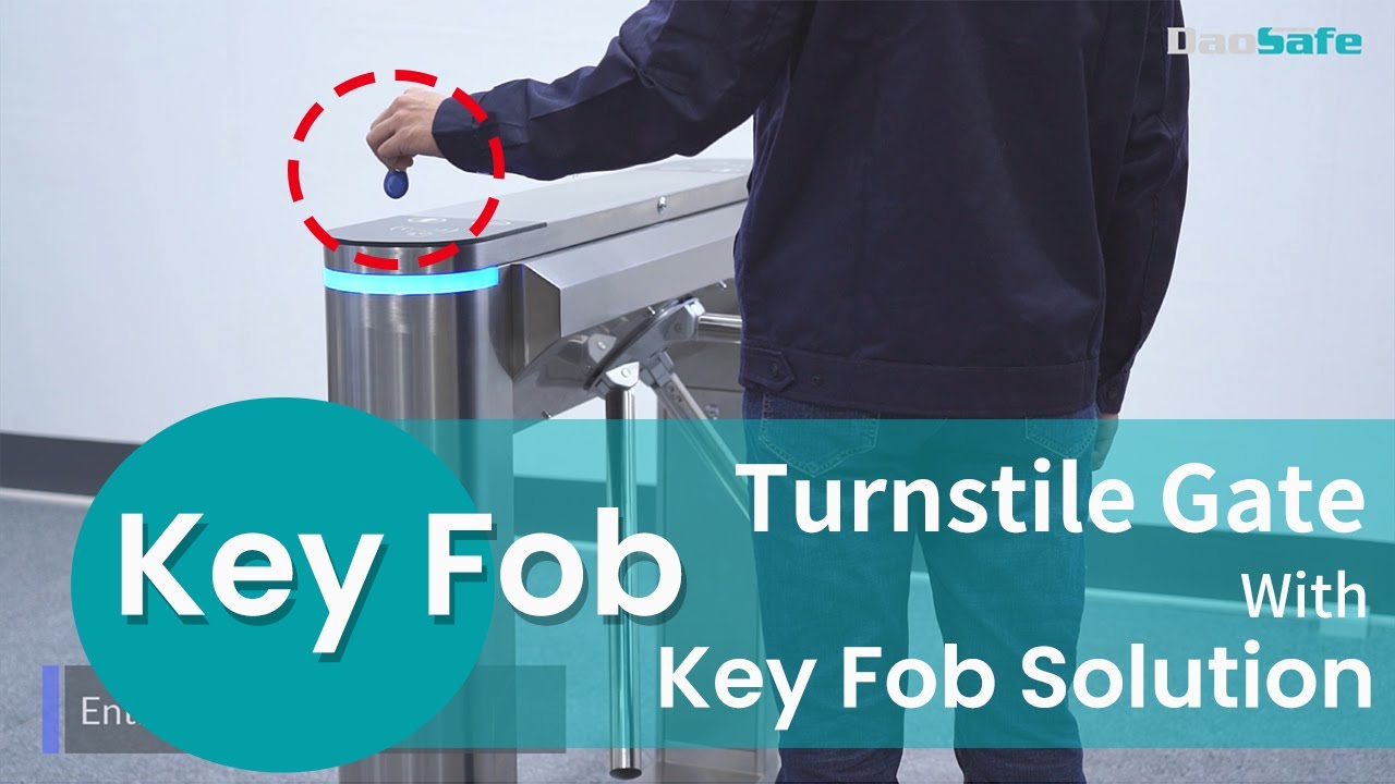 Key Fob---Daosafe Turnstile Gate with Key Fob Solution - YouTube
