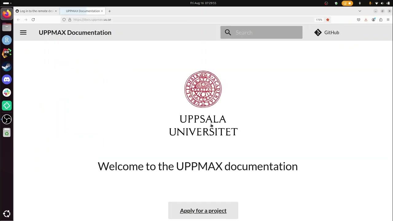 Intro to UPPMAX Day 1: Log in to a remote desktop environment¶ - YouTube