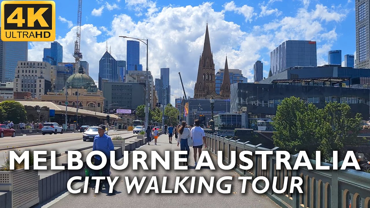 Melbourne Australia 4K City Walking Tour - From Yarra River to Fed ...