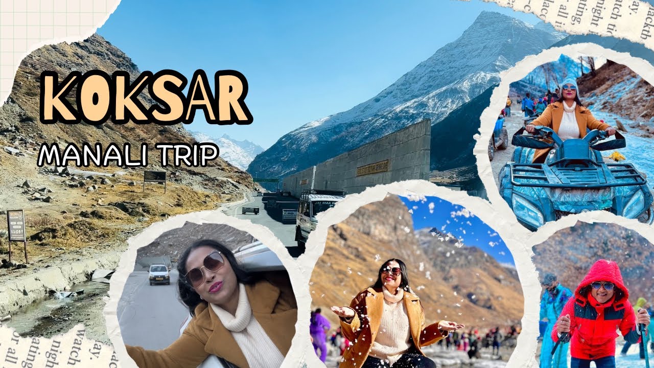 KOKSAR LAHAUL VALLEY || snow bike ride 😱|| koksar snow point || Manali ...