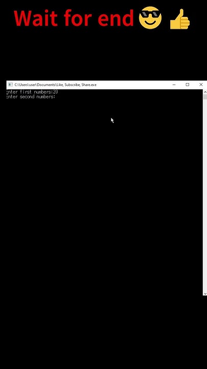 Division Of Two Numbers In C Language C Programmingcoding Cprogrammingprogrammingshorts 