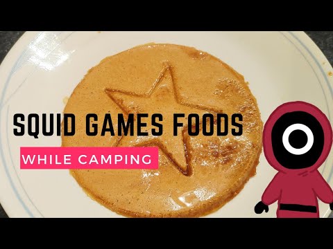Eating Making Squid Games Foods while Camping // Kids Try all Squid ...