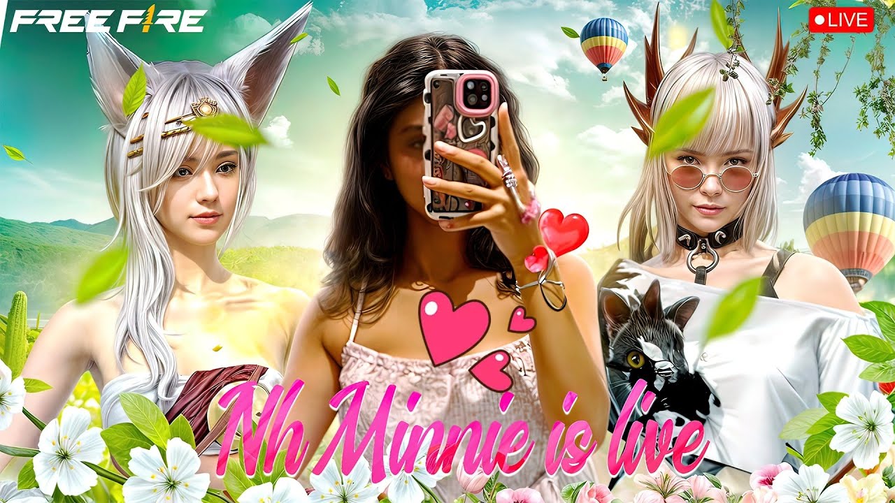FREE FIRE¶¶GIRL YOUTUBER🤗 LIVE STREAMING¶¶CUSTOM GIVEAWAY🎁 #fflive# ...