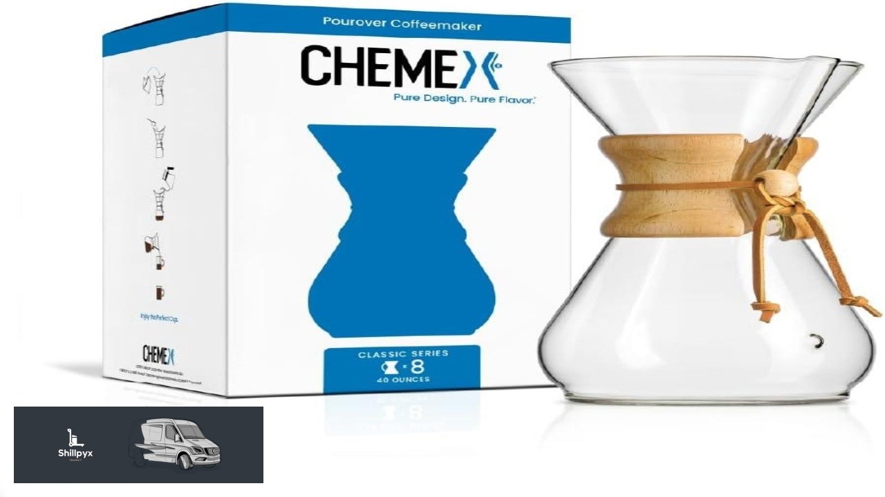Chemex Pour Over Glass Coffeemaker Classic Series 8 Cup Exclusive ...