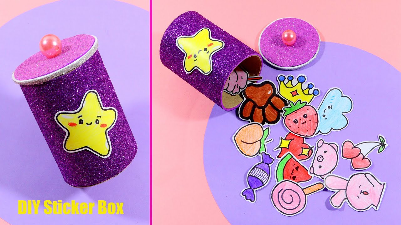 How to Make Kawaii Stickers Box | DIY Cute Stickers Box | Kawaii ...