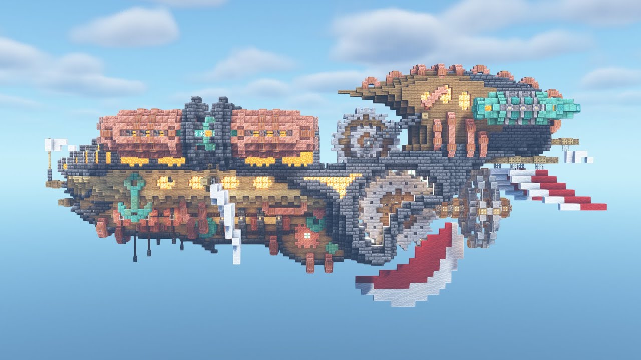 Minecraft | SteamPunk SpaceShip - YouTube