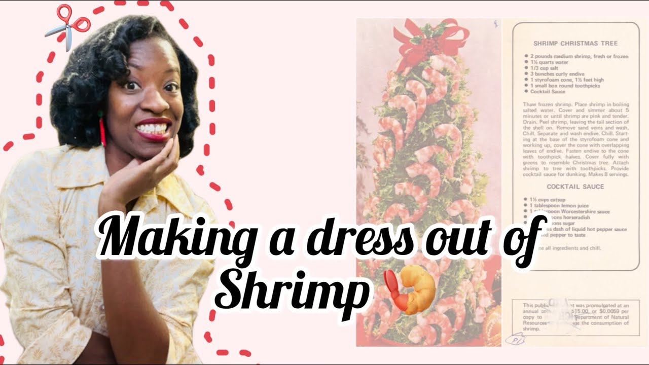 Making a Christmas dress out of shrimp🍤🎄 - YouTube
