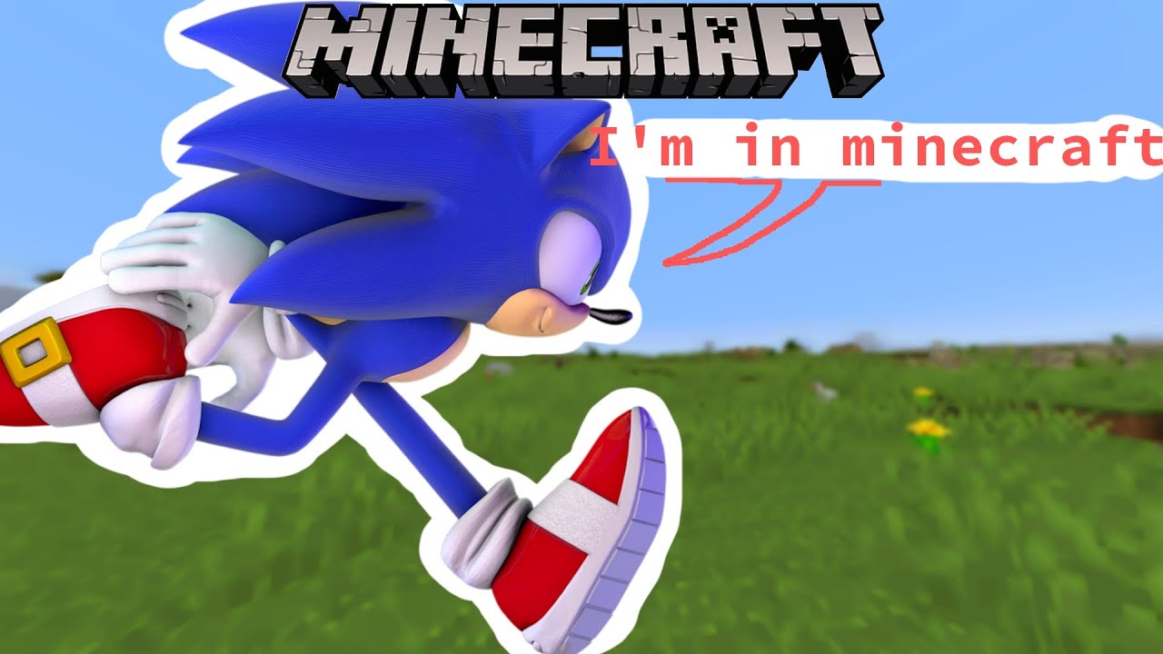 Minecraft But I'm Sonic, Sonic is in minecraft (minecraft challenge ...