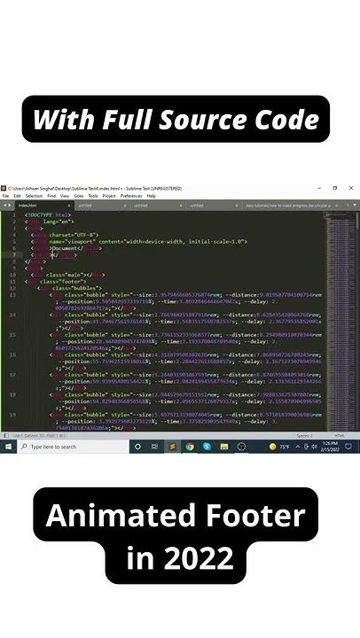 Animated Footer CSS Only in 2022 with full source code | jishaansinghal - YouTube