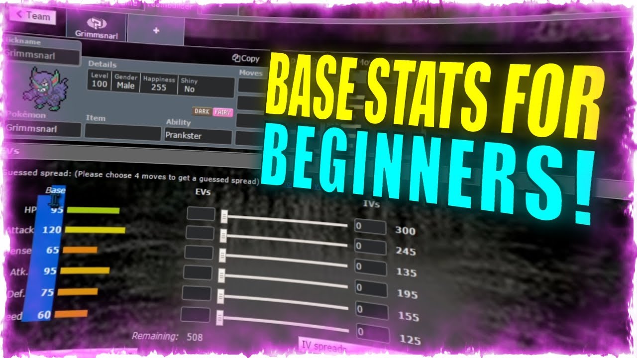 📚 BASE STATS FOR BEGINNERS! - A GUIDE TO GET STRONG POKEMON IN POKEMON ...