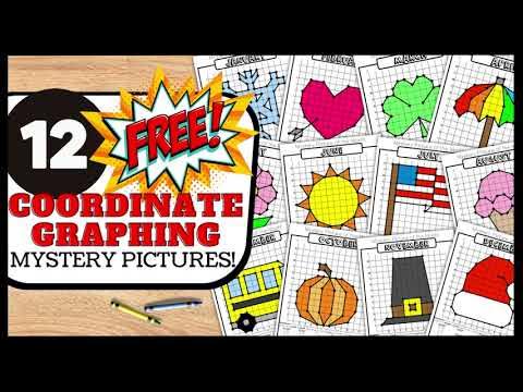 Free Coordinate Graphing Mystery Pictures PDF Worksheets (12 Free ...