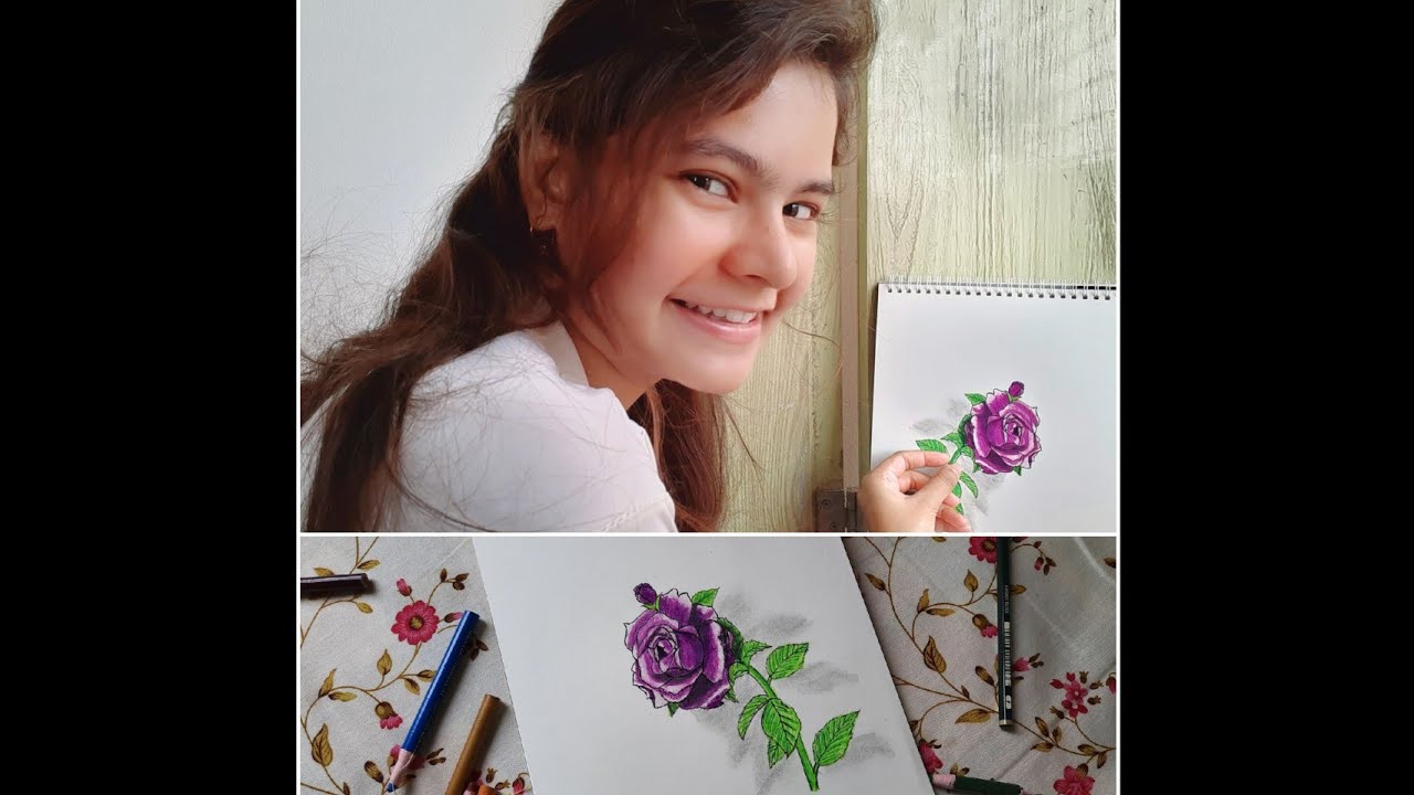 How To Draw A Realistic Rose || Drawing Tutorial - YouTube