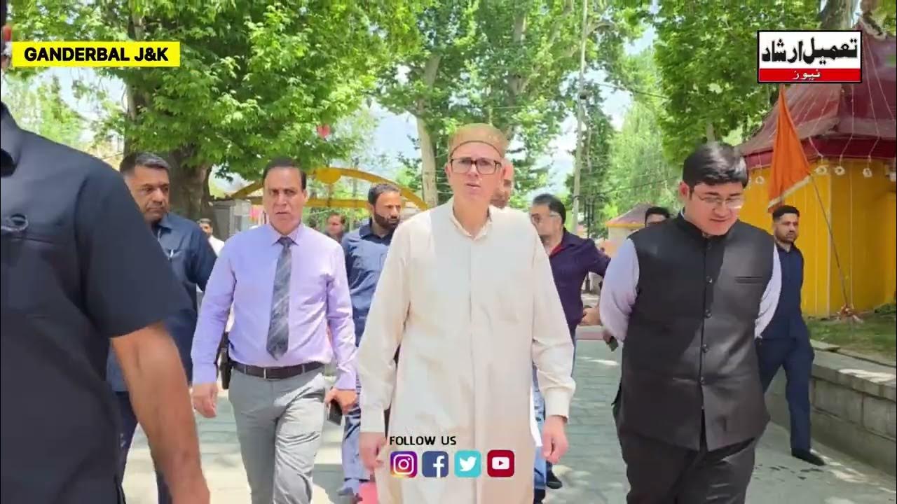 CM Omar Abdullah visits Mata Kheer Bhawani Tullamulla Ganderbal. - YouTube