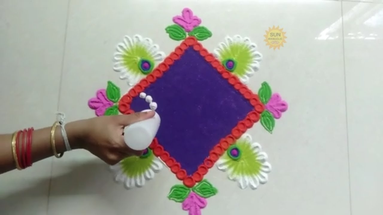 rangoli kolam - Easy And Latest Square Rangoli Designs | Festival ...