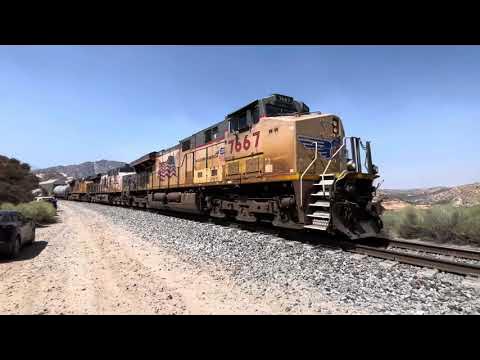 Coming In Quick! UP Mixed Manifest Train! Canyon Track at Famous Sullivan’s Curve! Plus BNSF ...
