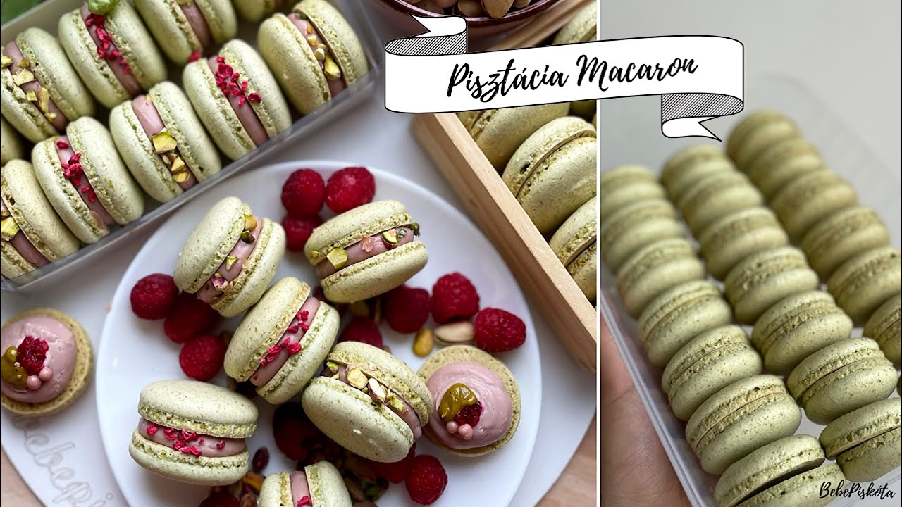 PISZTÁCIA MACARON 💚 RUBY csokoládé ganache 💗 - olasz Macaron ...