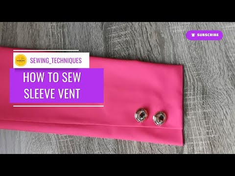 How to sew sleeve vent! - YouTube