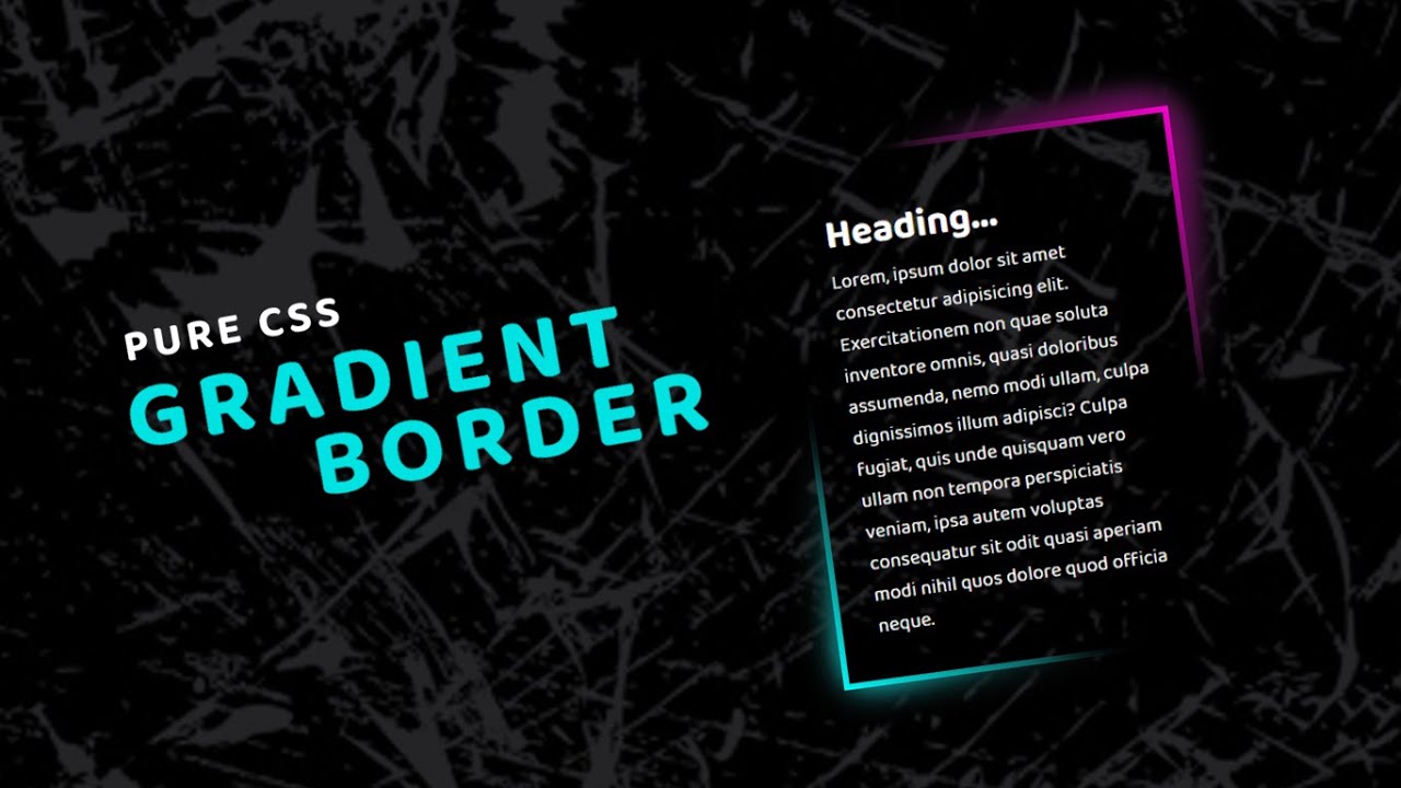 Pure CSS Gradient Border | Encrypted Code - YouTube