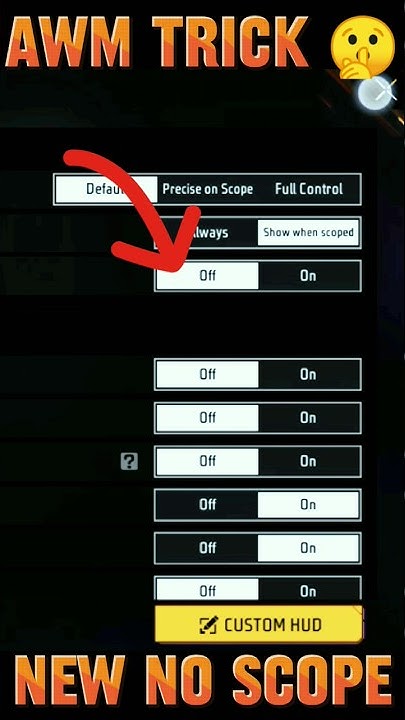 How to AWM Non Scope in free fire max setting 🤫 AWM Setting Kaise Scope Problem 🤔 #shorts # ...