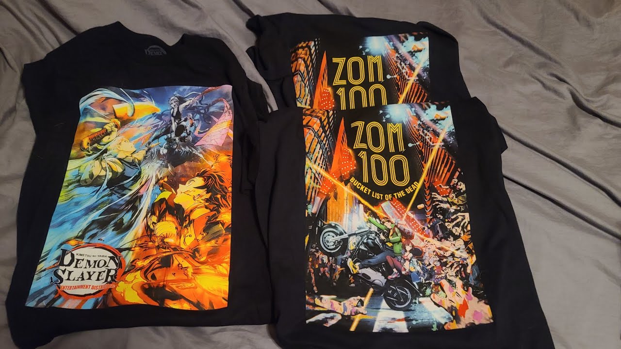 Ripping up Demon Slayer and Zom 100 anime shirts - YouTube