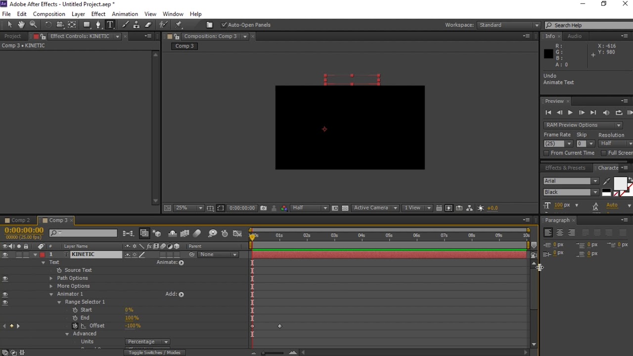 Tutorial typography after effects - YouTube