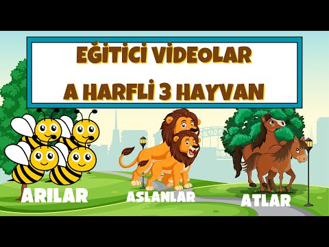 EĞİTİCİ VİDEOLAR | A HARFLİ 3 HAYVAN ÖĞRENİYORUM