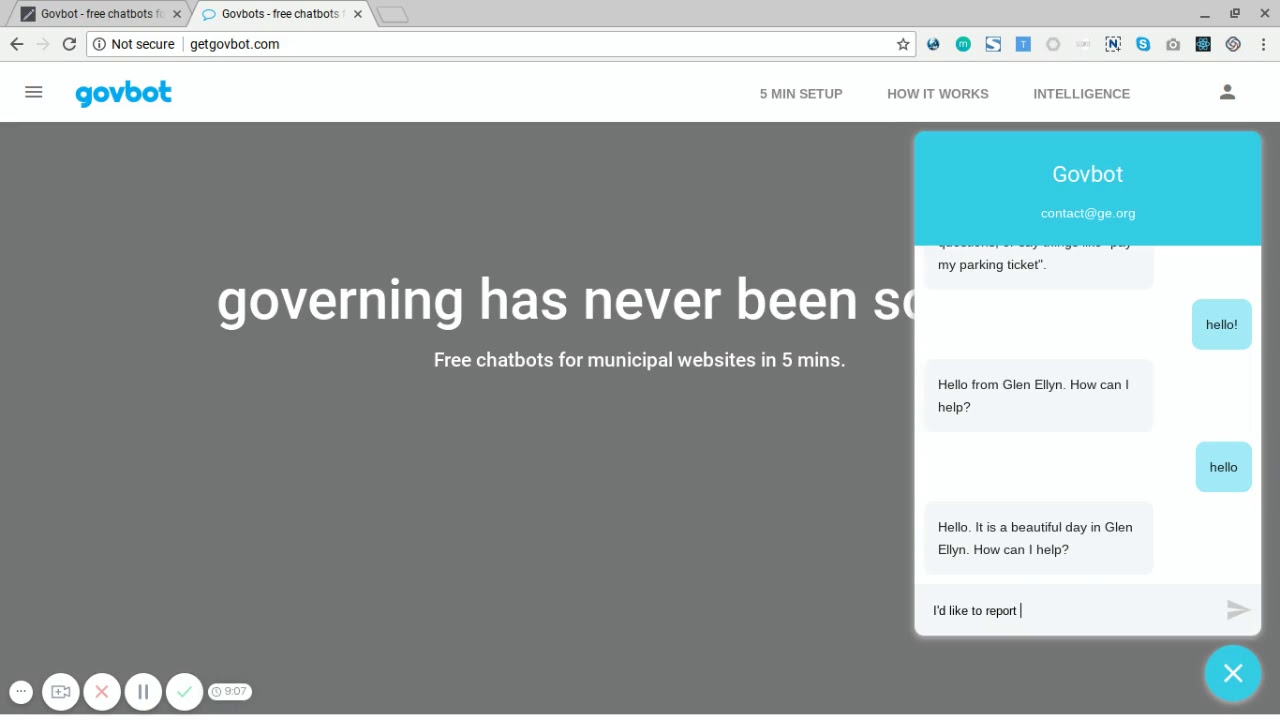 govbotdemo - YouTube