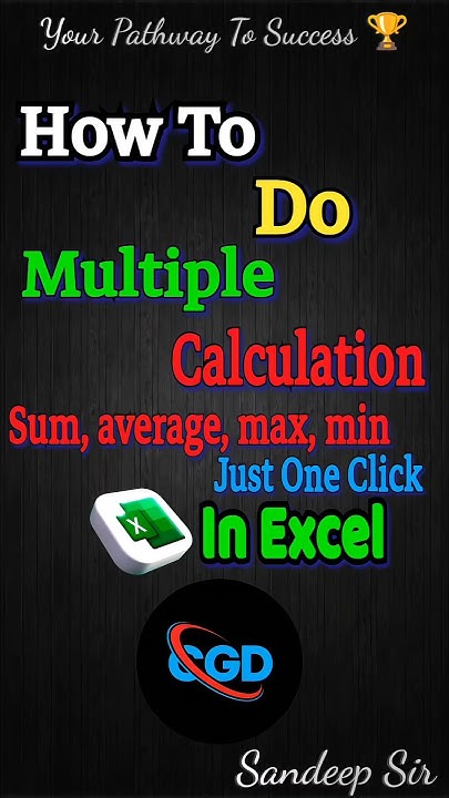 How to do multiple calculation in excel tips and tricks 💯💫 #exceltips #tutorial #shortvideo ...
