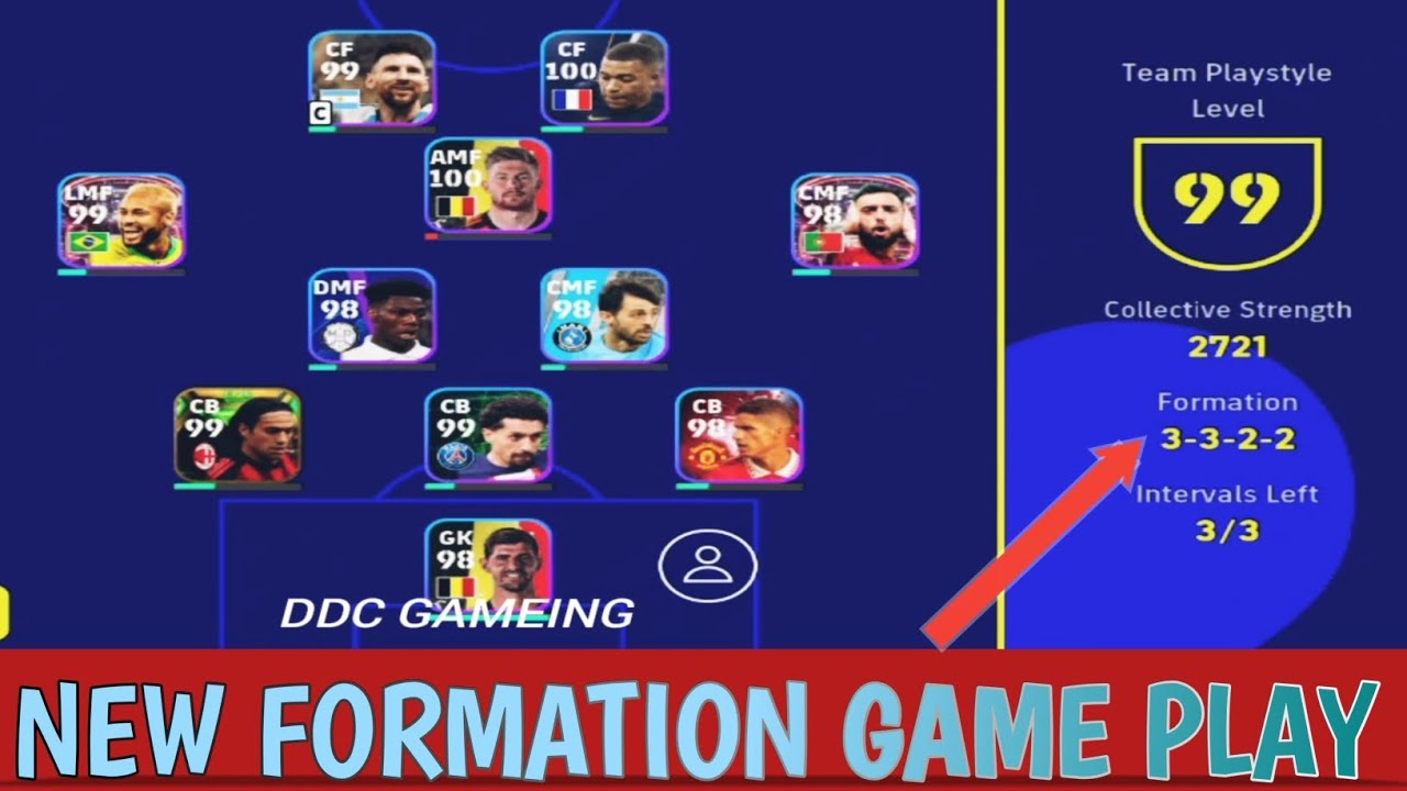 New Formation game play 3-3-2-2. PSG -1 / MZV - 0 Efootball 23 game ...