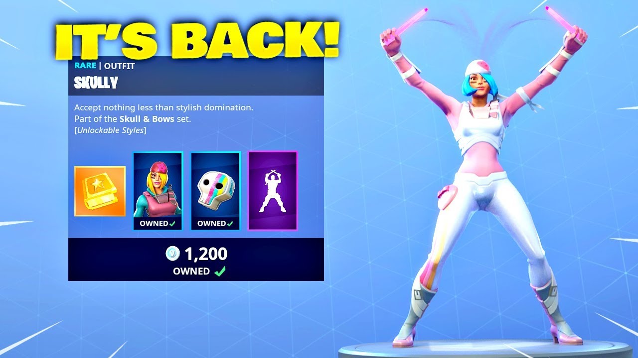 SKULLY SKIN & GLOWSTICKS EMOTE IS BACK! Fortnite ITEM SHOP [March 22 ...