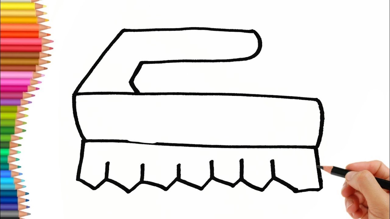 Cleaning brush drawing, painting and colouring for kids, toodles ideas ...