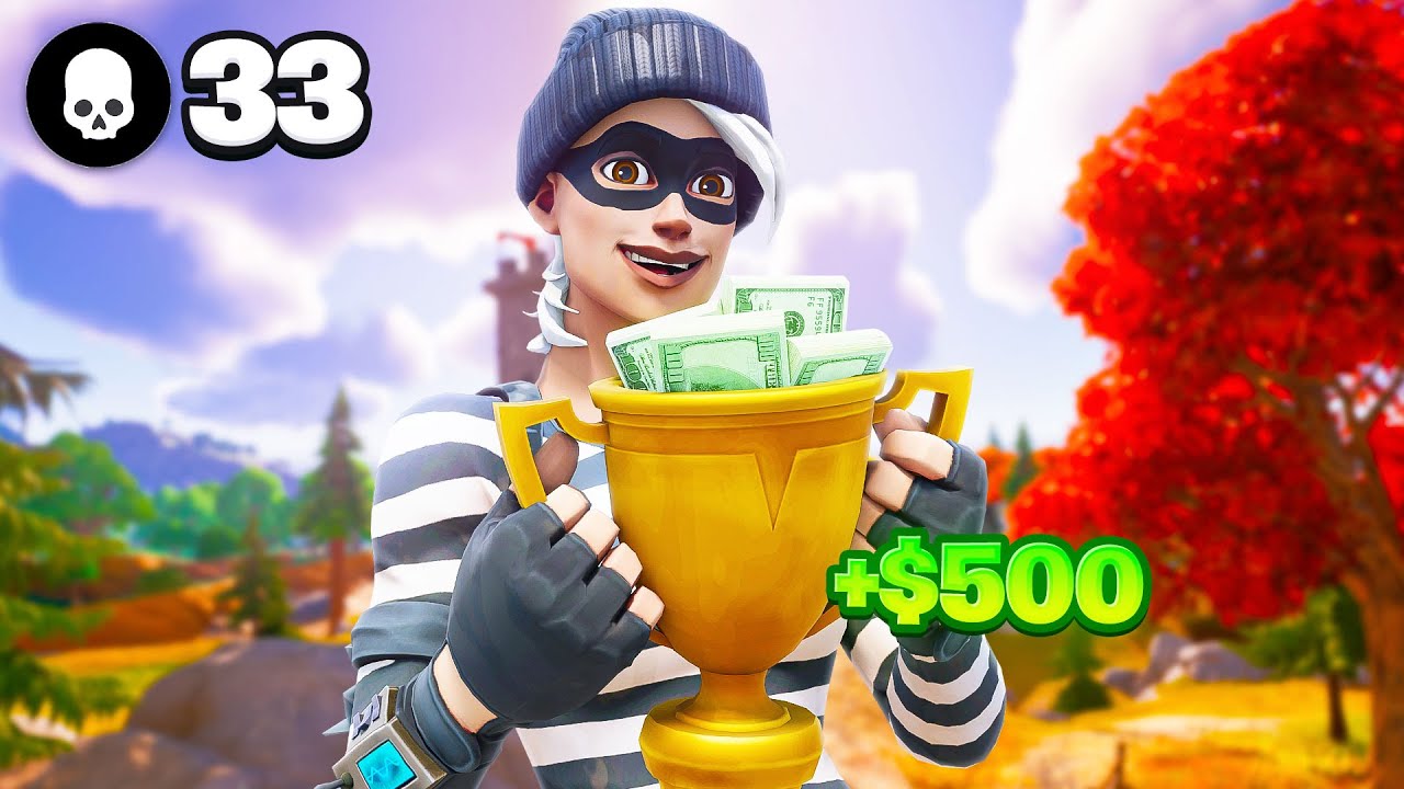 The Game of Fortnite that won me $500.. (33 Kill Win) - YouTube